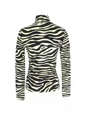 Proenza Schouler Zebra-print Turtleneck Top