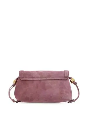 COCCINELLE Mini Suede Shoulder Bag With Logo Lettering - Pink