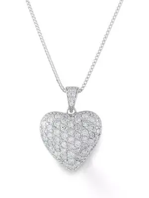 LB EXCLUSIVE Diamond Heart-pendant Necklace - Silver