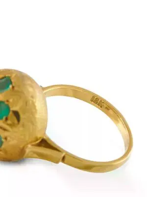 LB EXCLUSIVE 18k Yellow Emerald Dome Ring