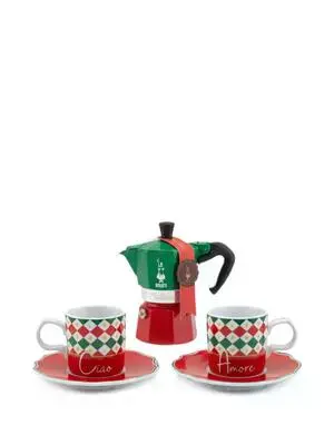 BIALETTI La Mokina Tricolore Coffee Set