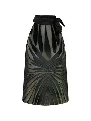 Roberto Cavalli Ray Pattern Bow Detail Halterneck Top