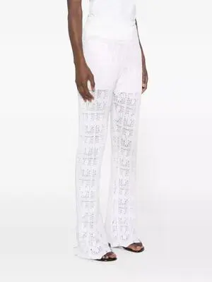 Liviana Conti Crochet Knit Flared Trousers