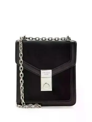 Prada Jacquard Logo Flap Crossbody Bag