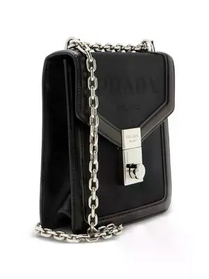 Prada Jacquard Logo Flap Crossbody Bag