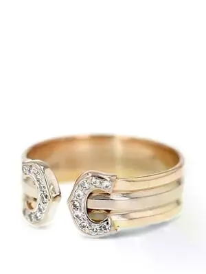 Cartier 1990s C De Diamond Ring