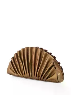 Cult Gaia Nala Fan-pleated Clutch Bag - Brown