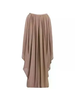 Elie Saab Draped Silk Trousers - Brown