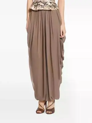Elie Saab Draped Silk Trousers