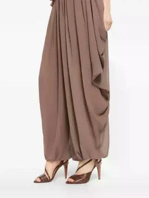 Elie Saab Draped Silk Trousers