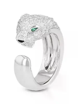 Cartier 2019 Panthère Diamond And Emerald Ring
