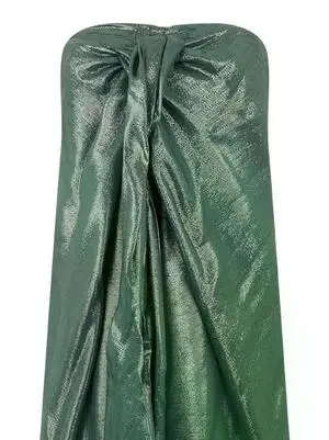 Alberta Ferretti Strapless Pleated Jumpsuit
