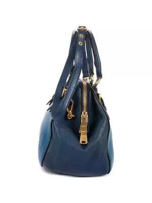 Miu Miu Madras Buckled-handles Tote Bag
