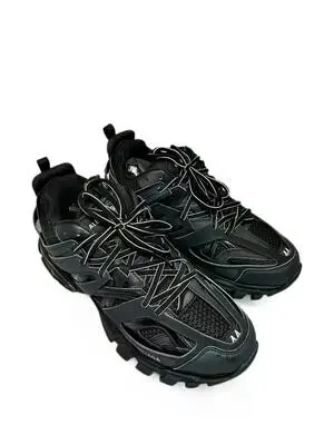 Balenciaga Track Sneakers With Embroidered Logo - Black