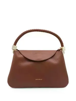 COCCINELLE Braided-handle Leather Shoulder Bag - Brown