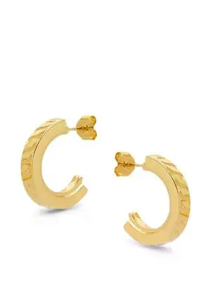 YOJ Midi Rorun Engraved Hoop Earrings