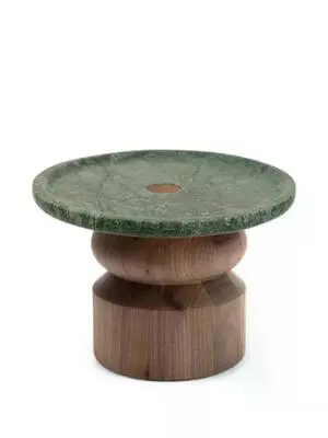 EDITIONS MILANO S Ceremony Marble Cake Stand - Brown