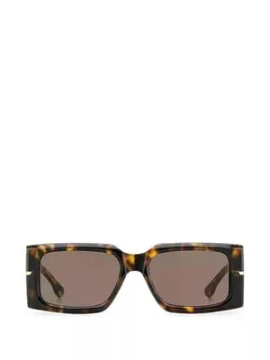 Victoria Beckham Tortoiseshell-effect Rectangle-frame Sunglasses - Brown