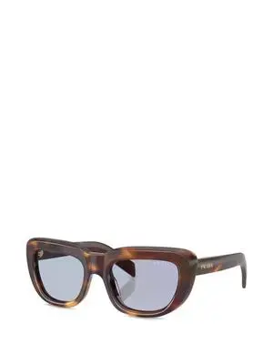 Prada Tortoiseshell-effect Rectangle-frame Sunglasses