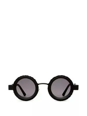 KUBORAUM Round Frame Textured Sunglasses - Black