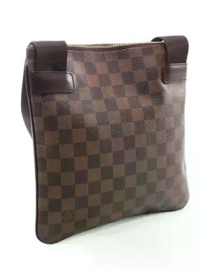 LOUIS VUITTON 2006 Pochette Melville Damier Ebene-canvas Messenger Bag - Brown