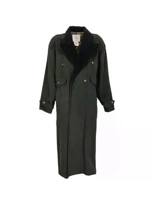 Fendi Double-breasted Corduroy-collar Coat