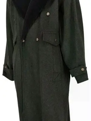 Fendi Double-breasted Corduroy-collar Coat