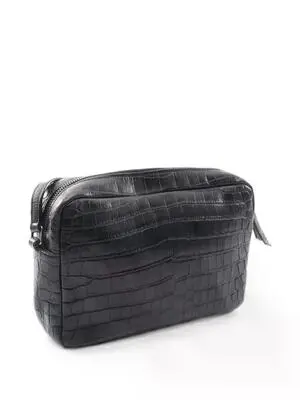 Saint Laurent Lou Croc-embossed Leather Crossbody Bag
