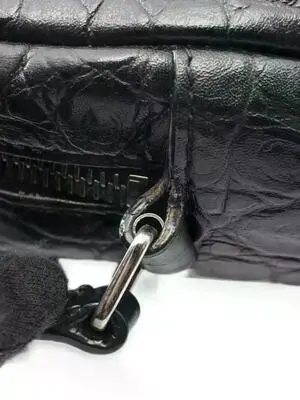 Saint Laurent Lou Croc-embossed Leather Crossbody Bag