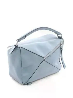 Loewe 2010s Medium Puzzle Two-way Leather Handbag - Blue