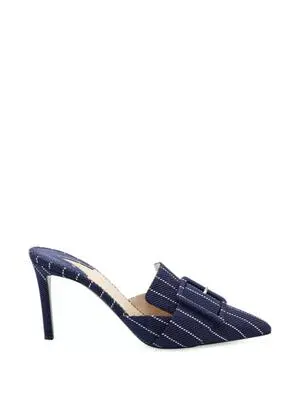 Altuzarra Pinstripe Buckle-detail Pumps