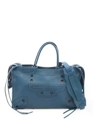 Balenciaga 2010s Blackout City Handbag - Blue