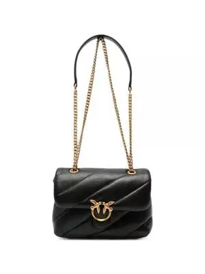 Pinko Love Birds Quilted Shoulder Bag - Black