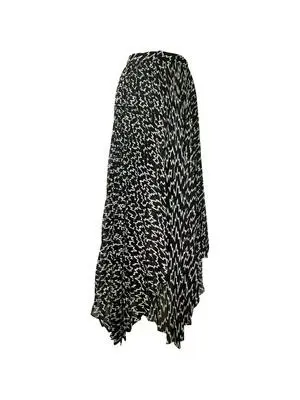 ISABEL MARANT VINTAGE Alena Asymmetric Pleated Skirt - Black