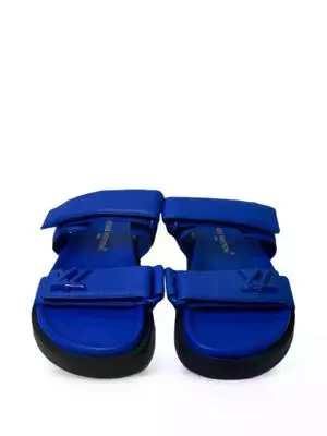 LOUIS VUITTON Sunset Comfort Mules With Logo Plaque