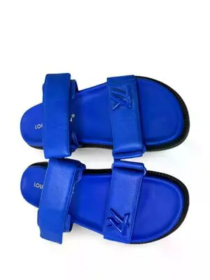 LOUIS VUITTON Sunset Comfort Mules With Logo Plaque