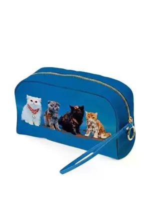 SELETTI Toiletpaper Kitty Gang Graphic-print Wash Bag - Blue