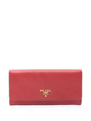 Prada 2000s Bi-fold Wallet - Red