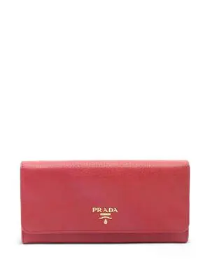 Prada 2000s Bi-fold Wallet - Red