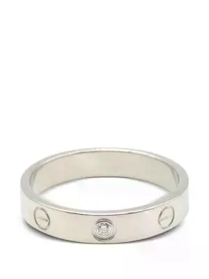 Cartier 18kt White Gold Diamond Love Ring - Silver