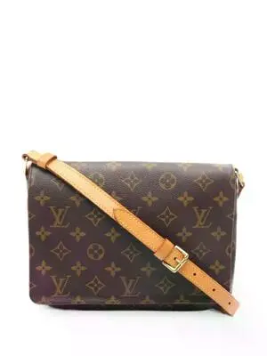 LOUIS VUITTON 2001 Monogram Musette Tango Shoulder Bag - Brown