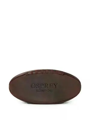 OSPREY Jenson Rugby-ball-shaped Leather Wash Bag - Brown