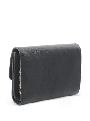 Prada 2020s Saffiano Metal Trifold Wallet