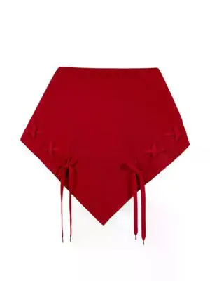 Simone Rocha Lace-up Knitted Neckerchief Scarf
