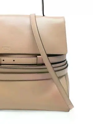 Moschino Belted Leather Tote Bag