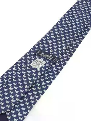 Hermès Chicken-print Tie - Blue