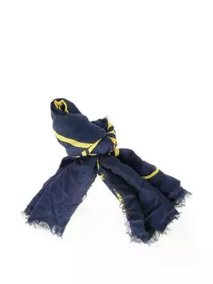 Gucci Logo Disk Fringed Scarf
