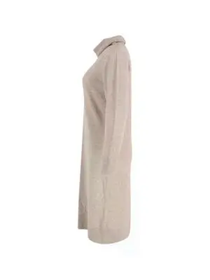 N.peal Roll-neck Long-sleeve Midi Dress