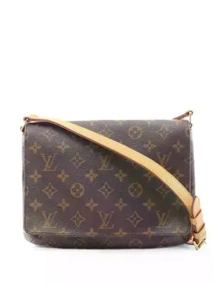 LOUIS VUITTON 2002 Musette Tango Monogram Shoulder Bag - Brown