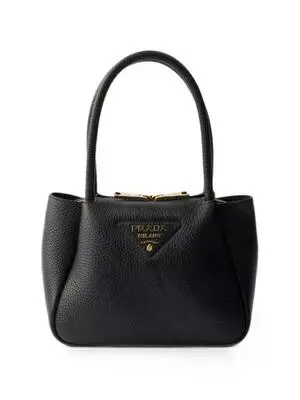 Prada Leather Mini Handbag - Black